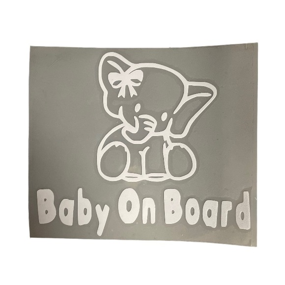 Design | Elephant Baby On Board Car Decal Bumper Sticker | Poshmark